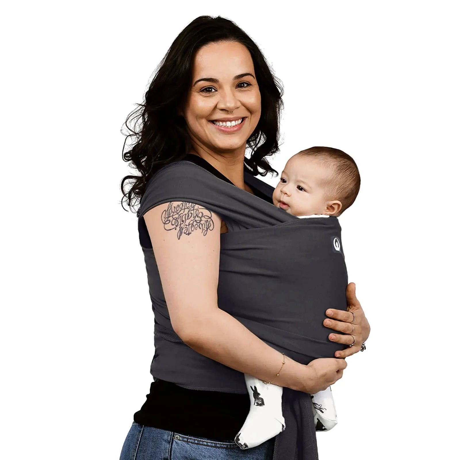Gaia Carry Stretchy Baby Wrap Organic Cotton - Graphite – Baby&More