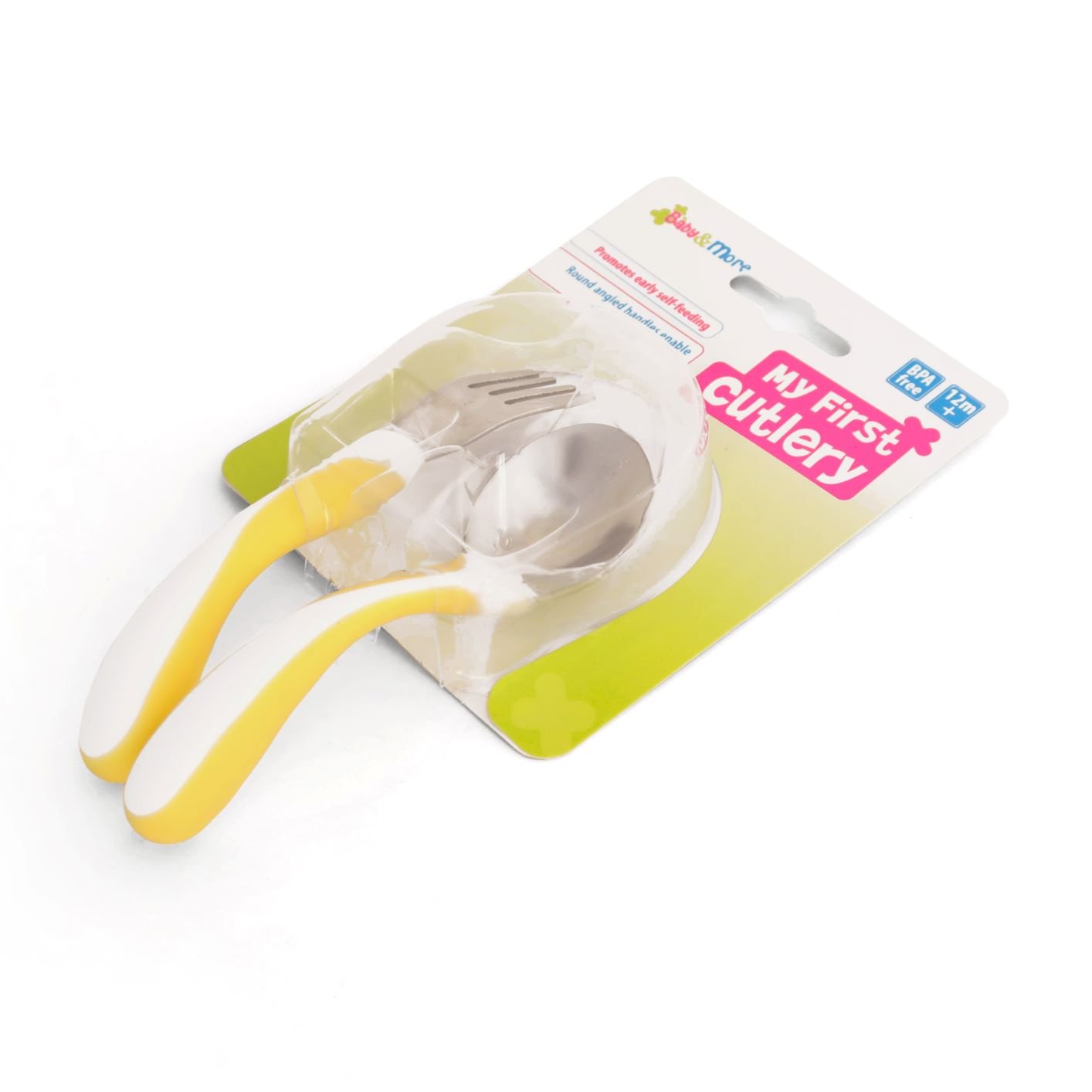 Baby&More | My First Cutlery Set 2pc set | Yellow/White